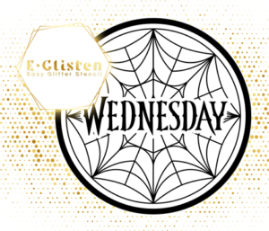 SVG Wednesday Addams - Spider Web Window (Netflix) - E-Glisten